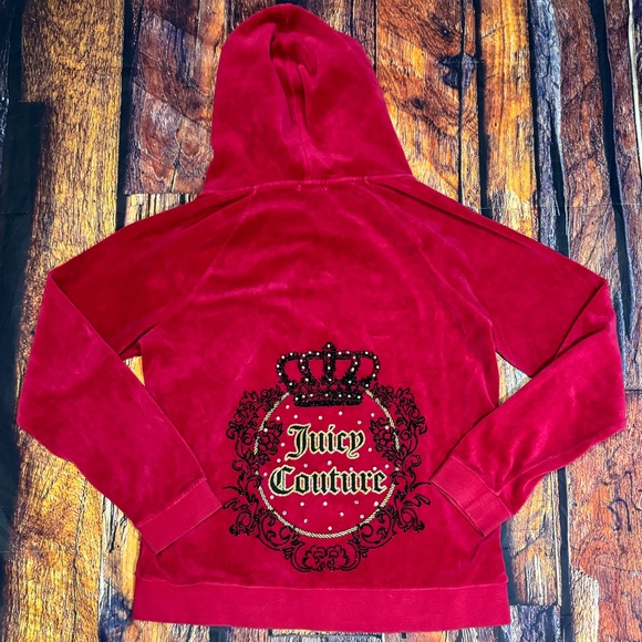 Juicy Couture | Tops | Juicy Couture Velour Track Suit Hoodie Jacket In ...